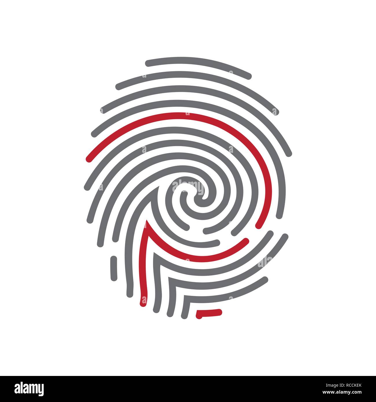 Finger id icon on white background for graphic and web design, Modern ...
