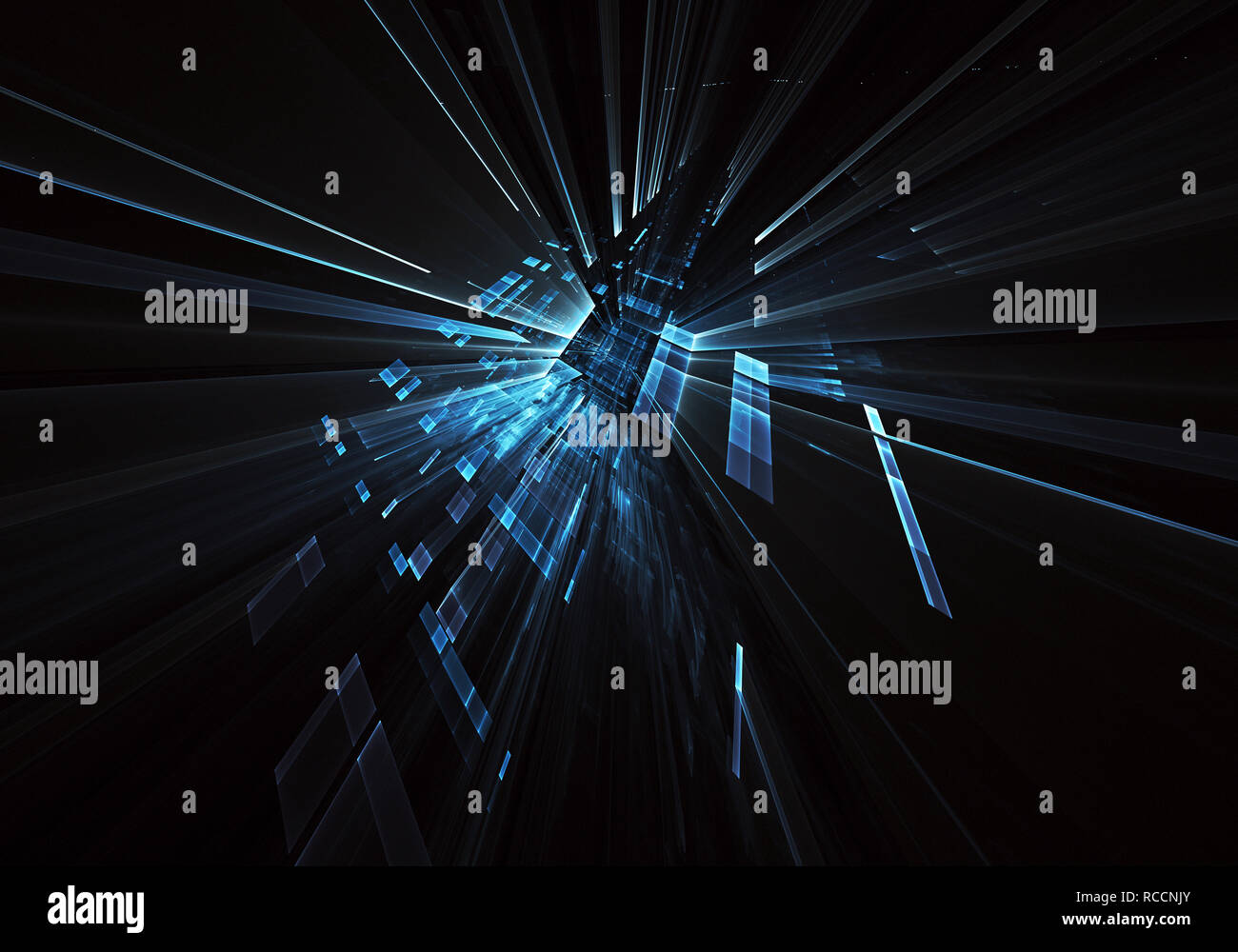 Computer generated abstract tehnology image. Three-dimensional 3D ...