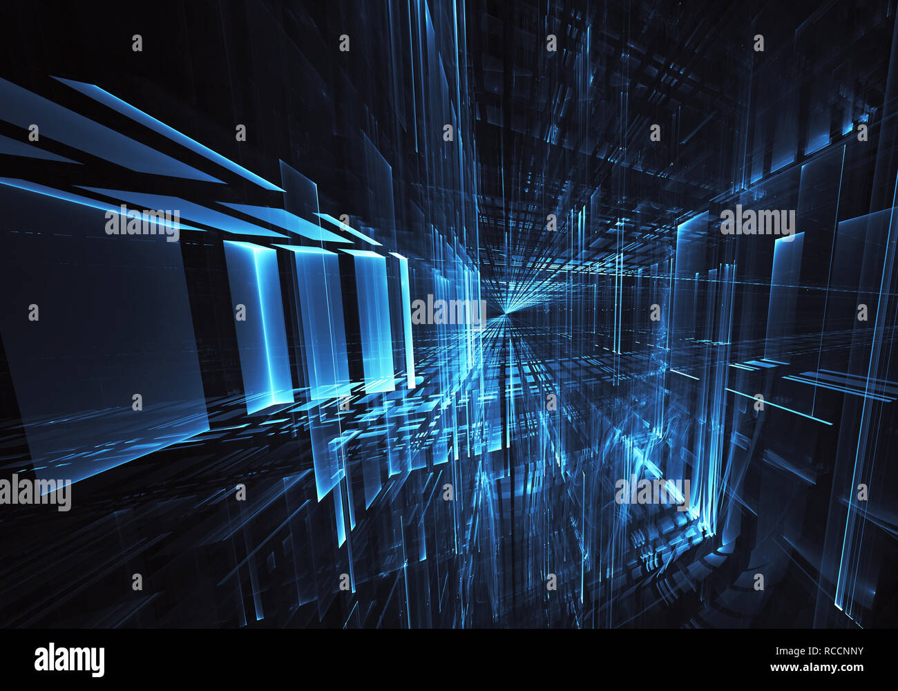 Computer generated abstract tehnology image. Three-dimensional 3D ...