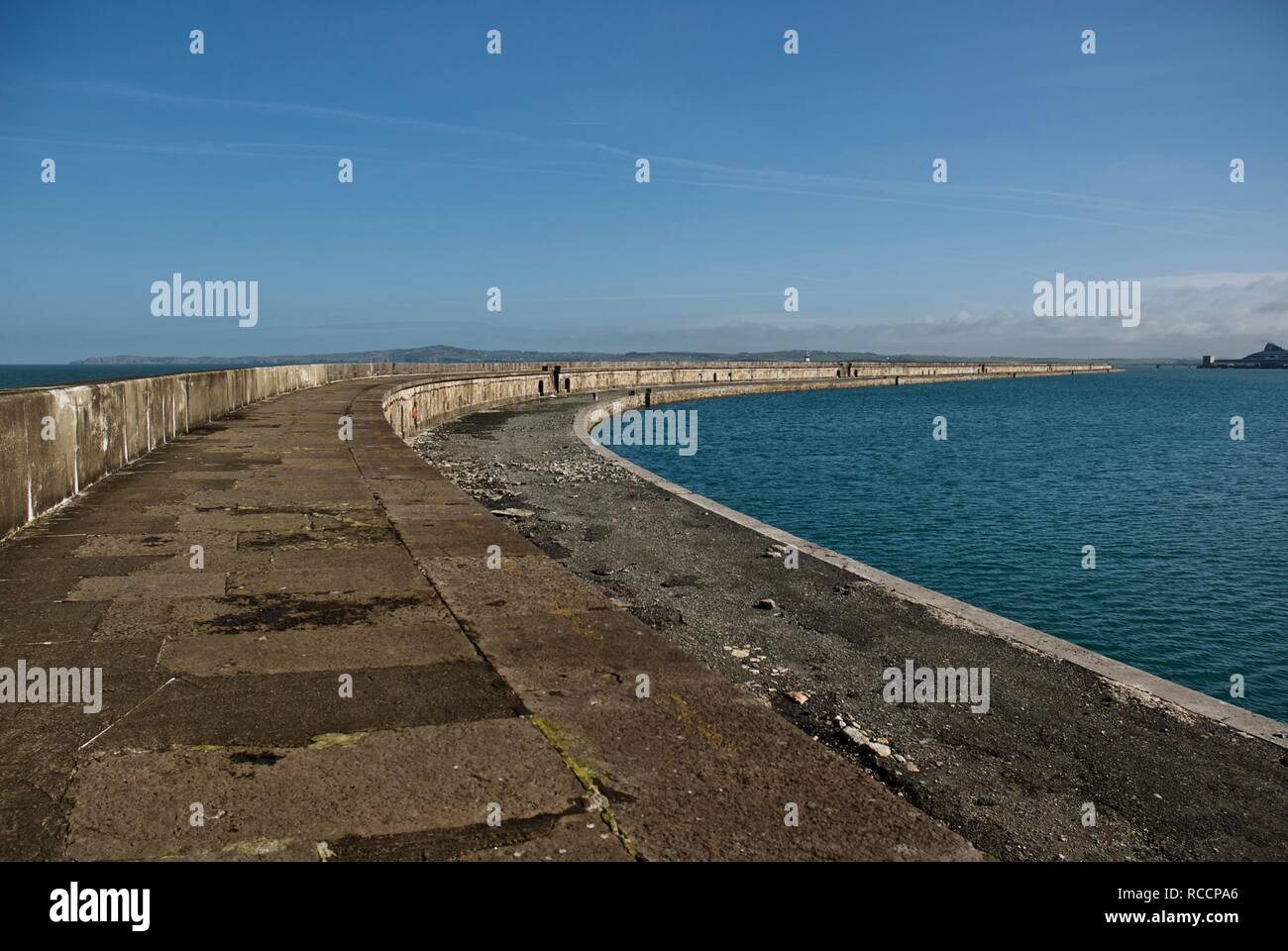 Lighthouse in holyhead harbour wales hi-res stock photography and ...