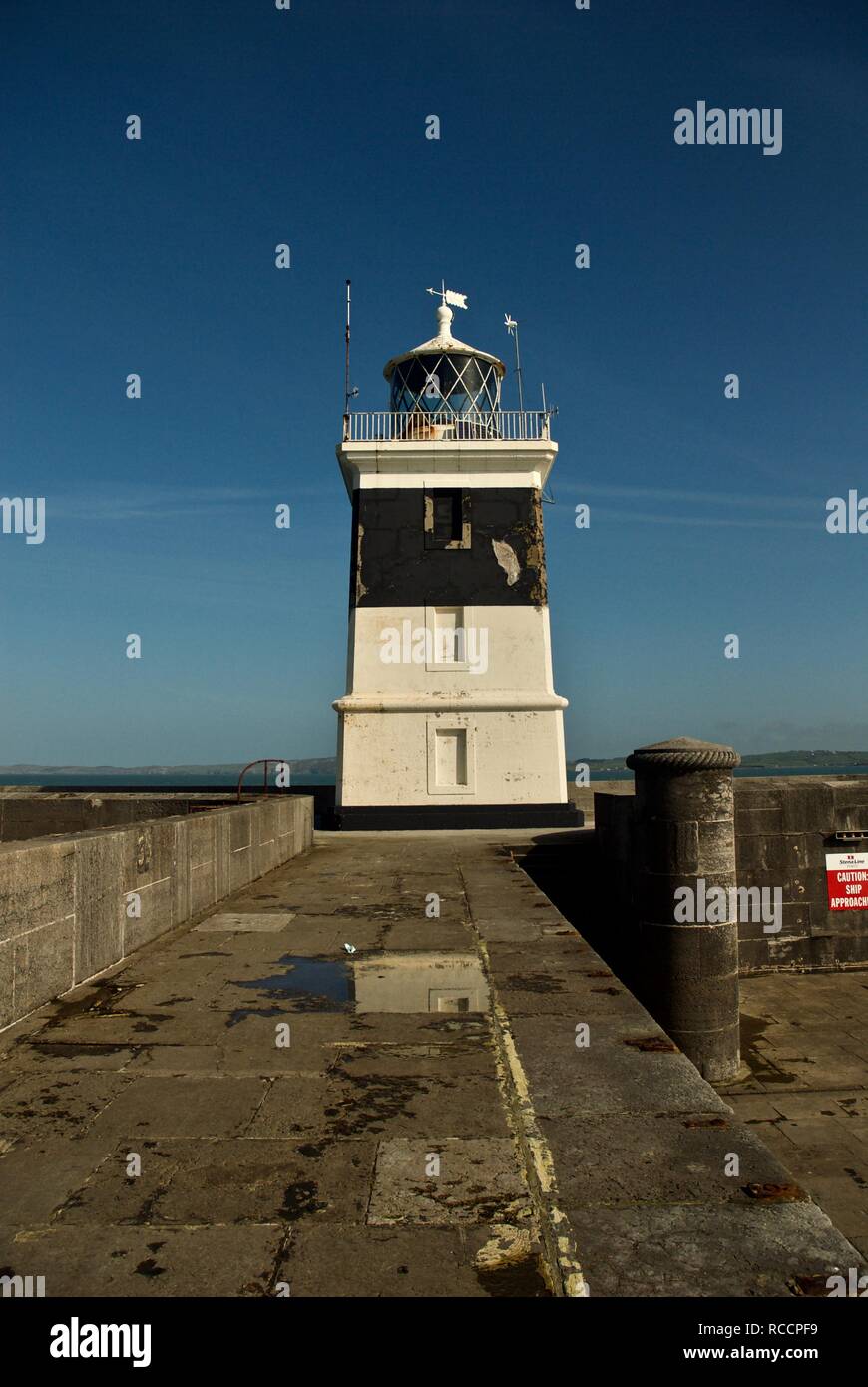 The Holyhead Breakwater Lighthouse, Holyhead, Anglesey, North Wales, UK ...