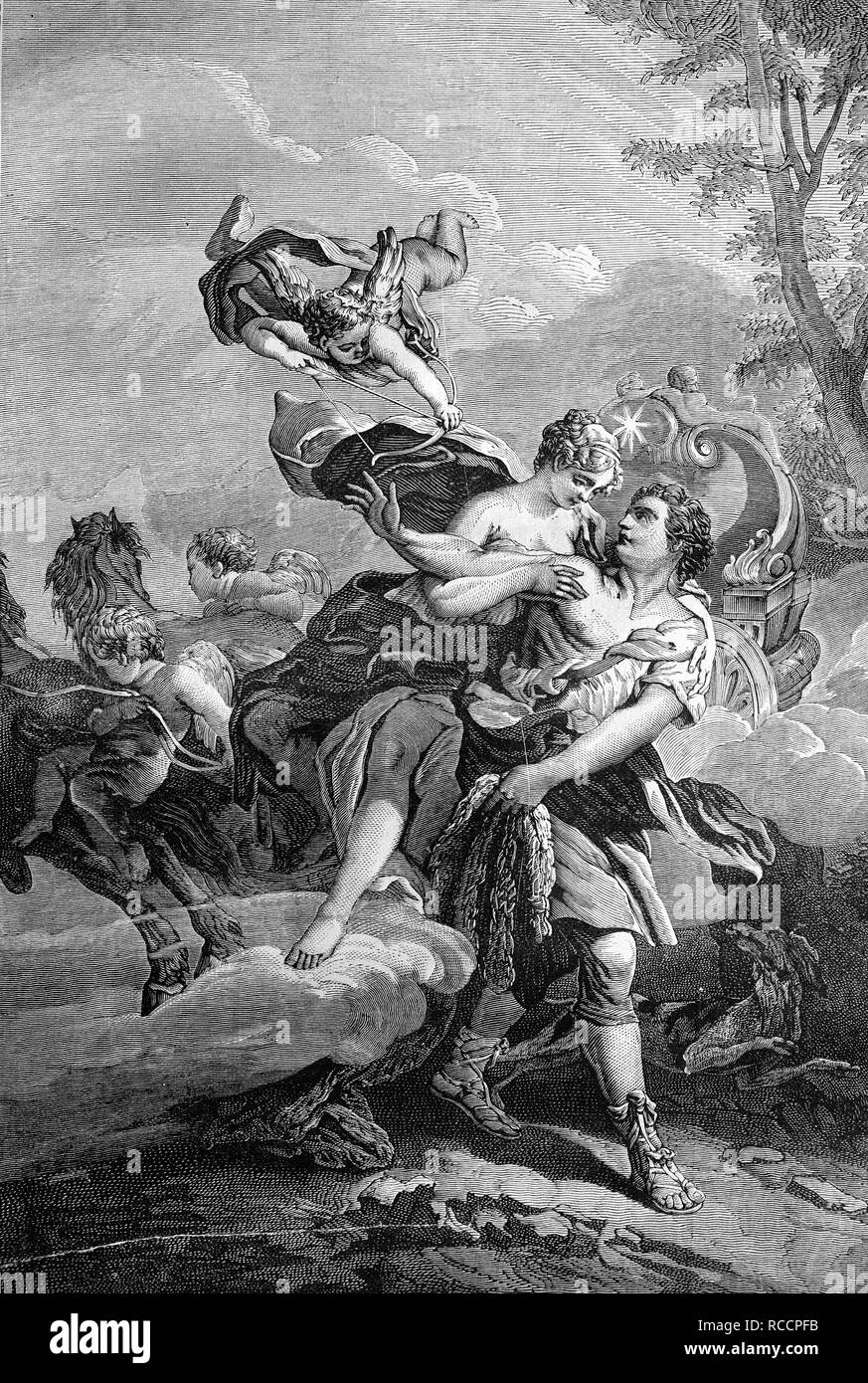 Cupid, historical woodcut, circa 1888 Stock Photo - Alamy