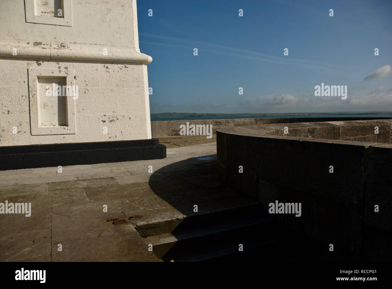 The Holyhead Breakwater Lighthouse, Holyhead, Anglesey, North Wales, UK ...