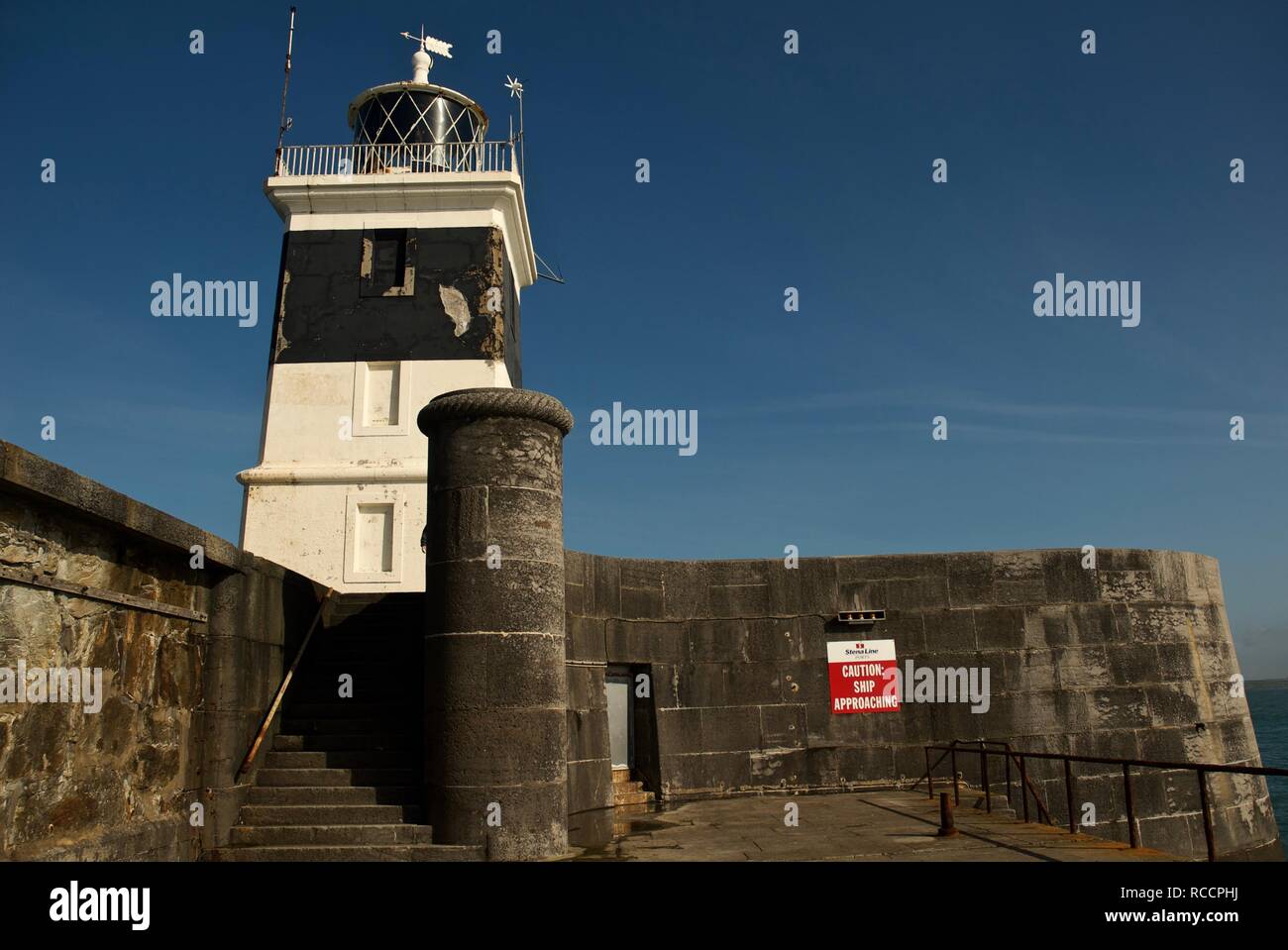The Holyhead Breakwater Lighthouse, Holyhead, Anglesey, North Wales, UK ...