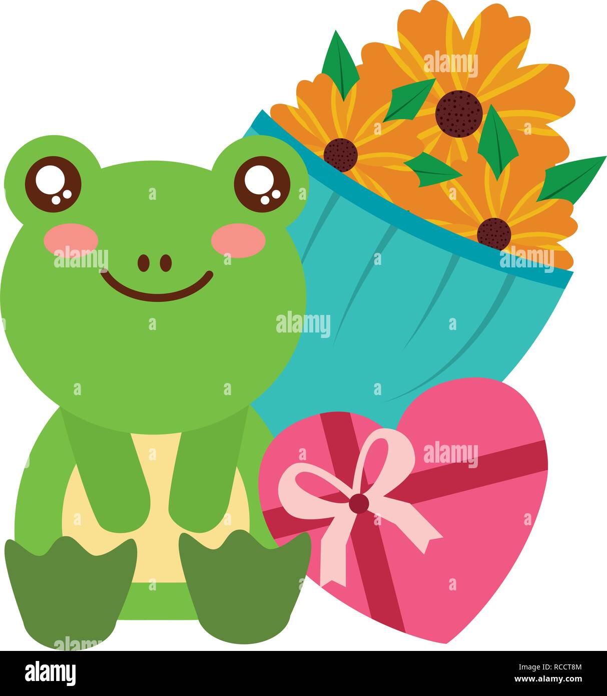 Valentine Frog Love Illustration High Resolution Stock Photography and ...