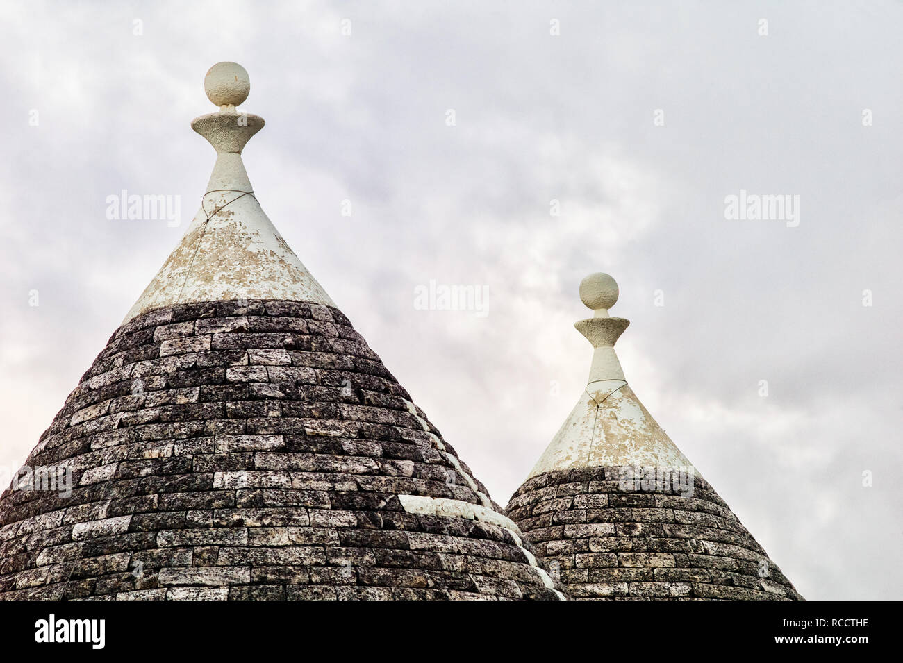 Conical roofs of the trulli, Alberobello, Puglia, Italy Stock Photo - Alamy