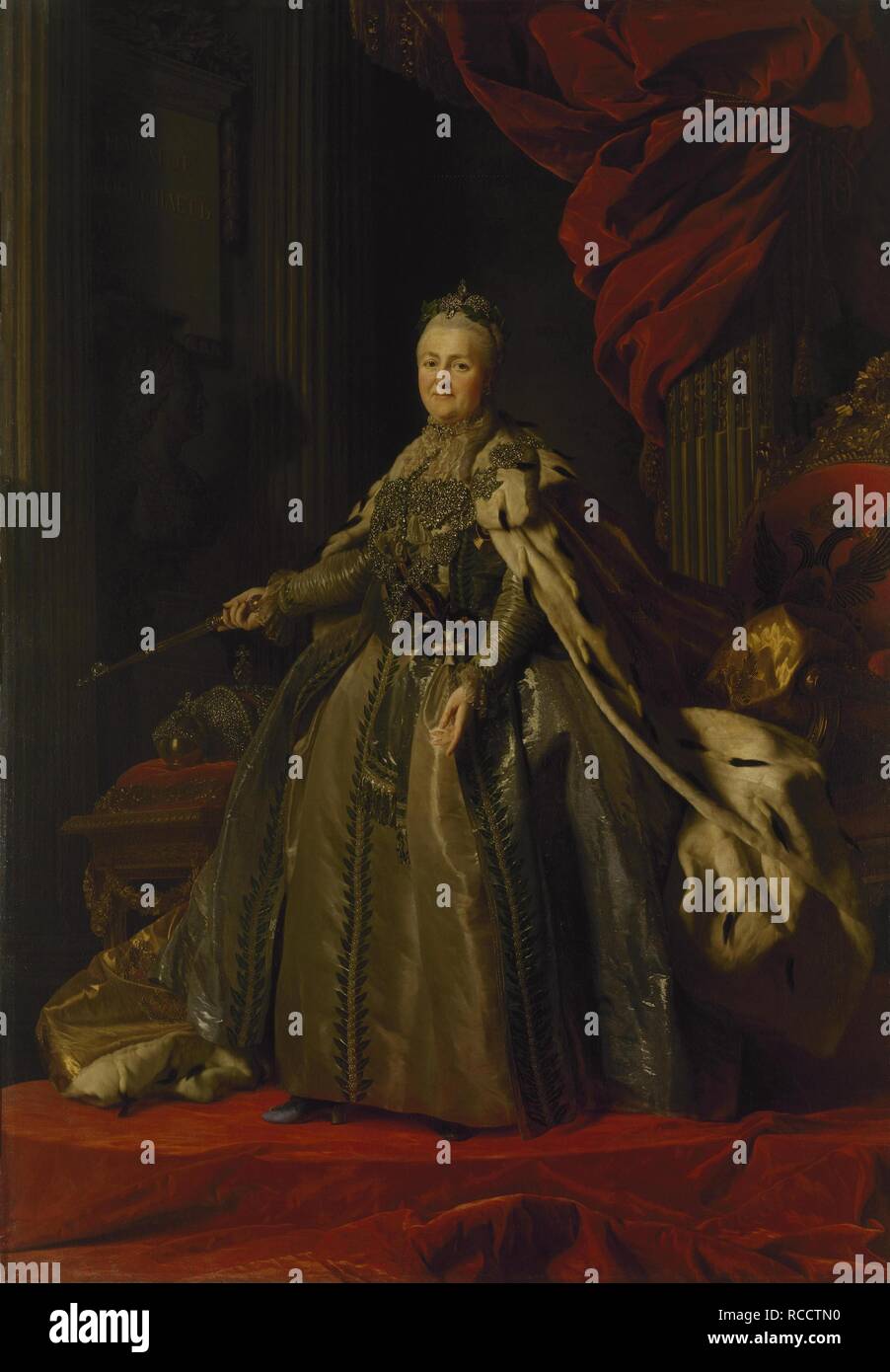 Portrait of Empress Catherine II (1729-1796). Museum: State Hermitage ...