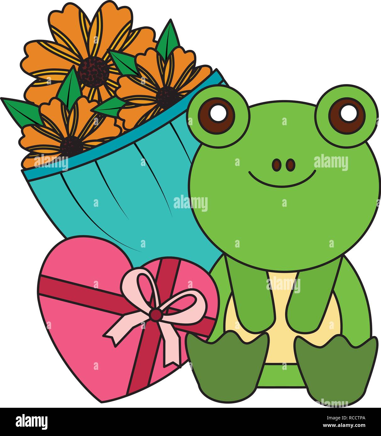 Valentine Frog Love Illustration High Resolution Stock Photography and ...