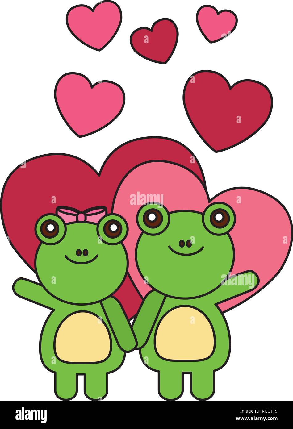 Valentine Frog Love Illustration High Resolution Stock Photography and ...