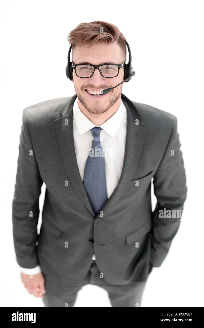 Operator call center worker headphones Cut Out Stock Images & Pictures ...