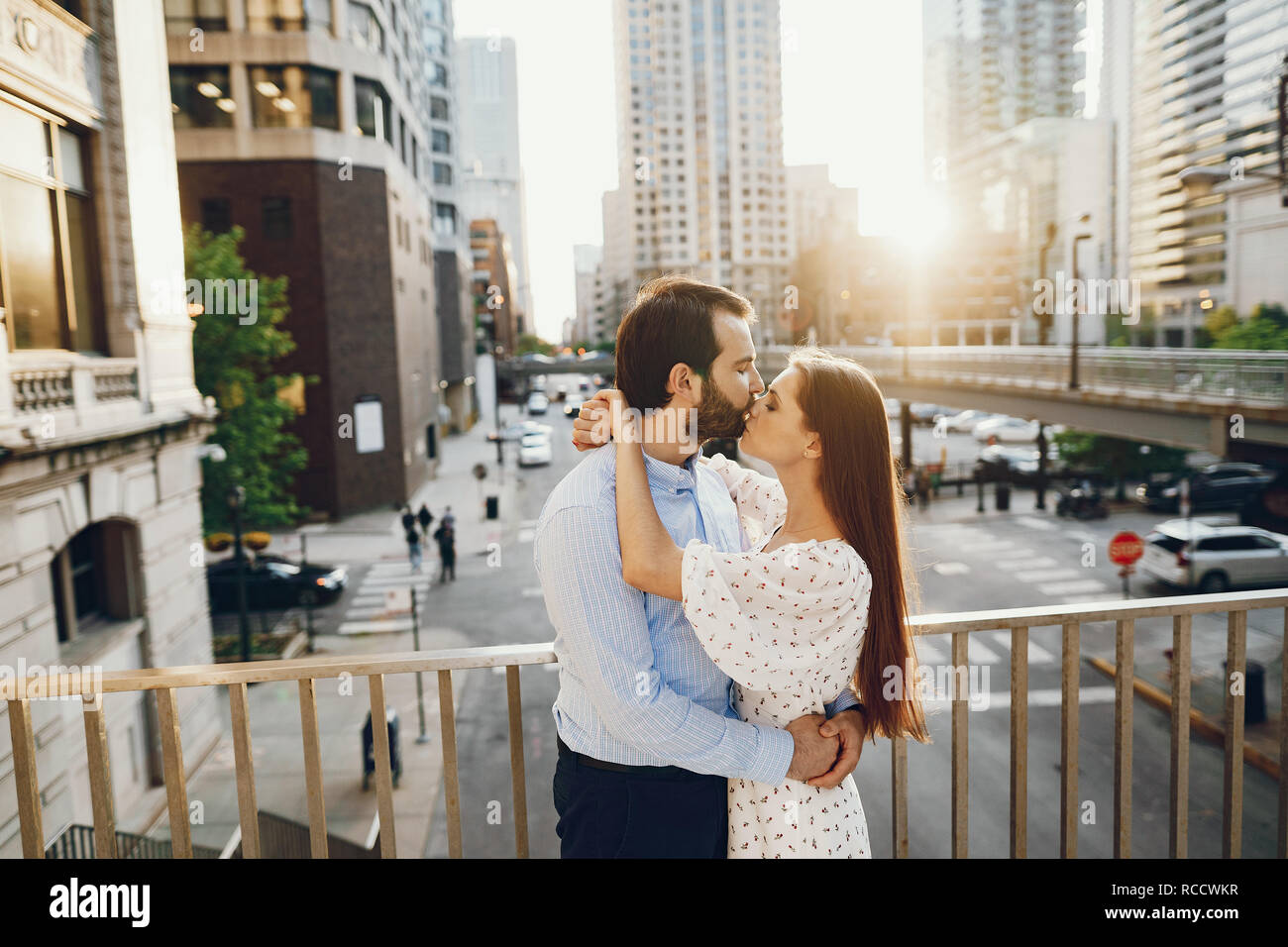 elegant couple in a city Stock Photo - Alamy