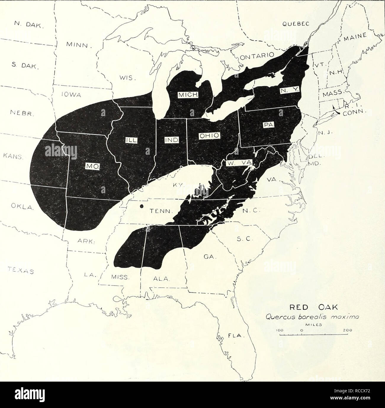 . The distribution of important forest trees of the United States ...