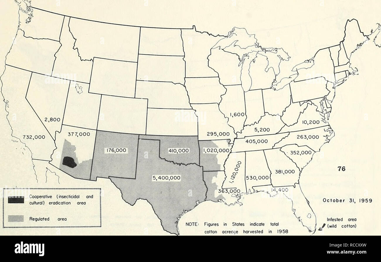 . Distribution maps of some insect pests in the United States. Insect ...