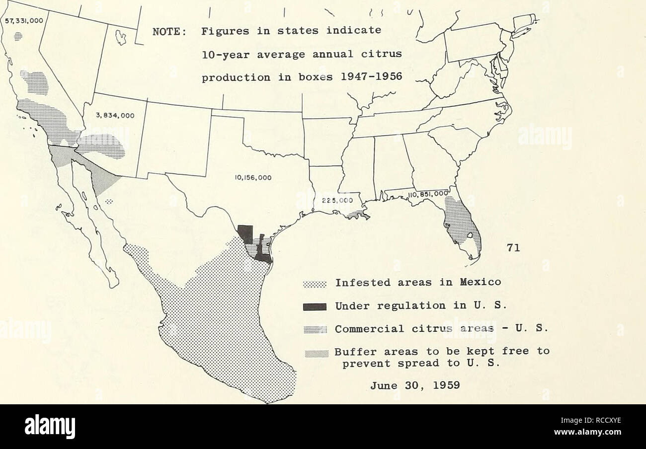 . Distribution maps of some insect pests in the United States. Insect ...