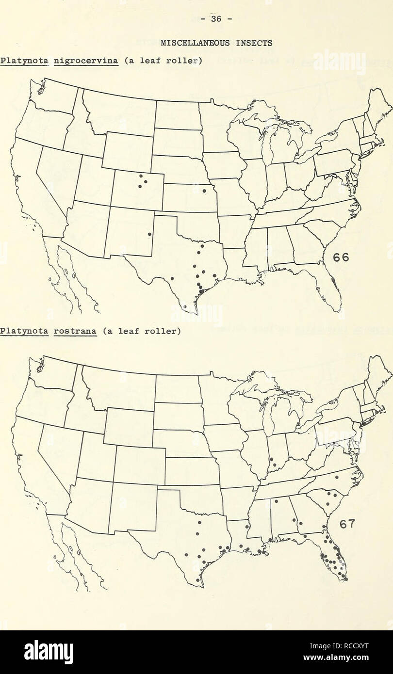 . Distribution maps of some insect pests in the United States. Insect ...