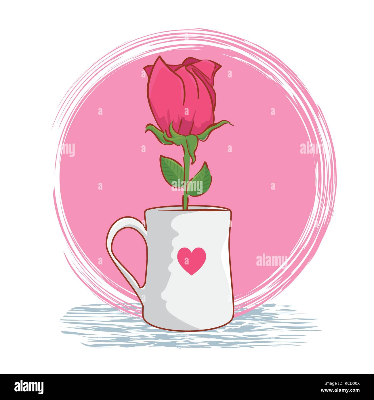 Heart inside flat style Cut Out Stock Images & Pictures - Alamy