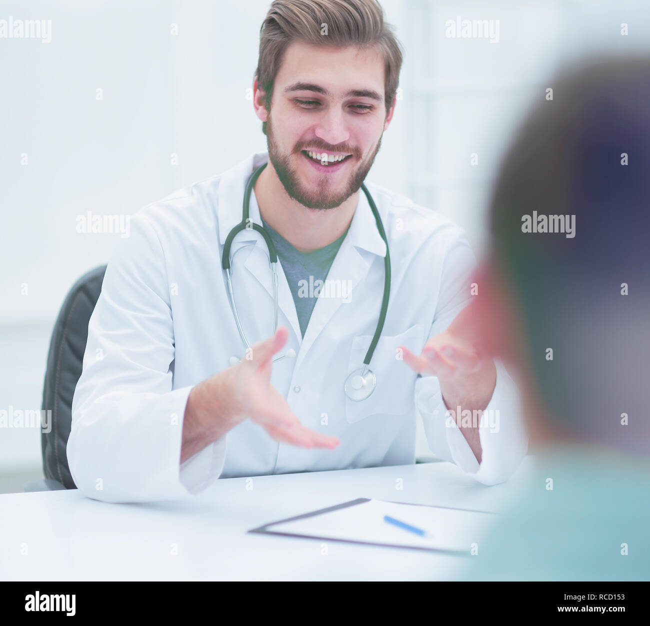 closeup.the doctor advising his patient Stock Photo - Alamy