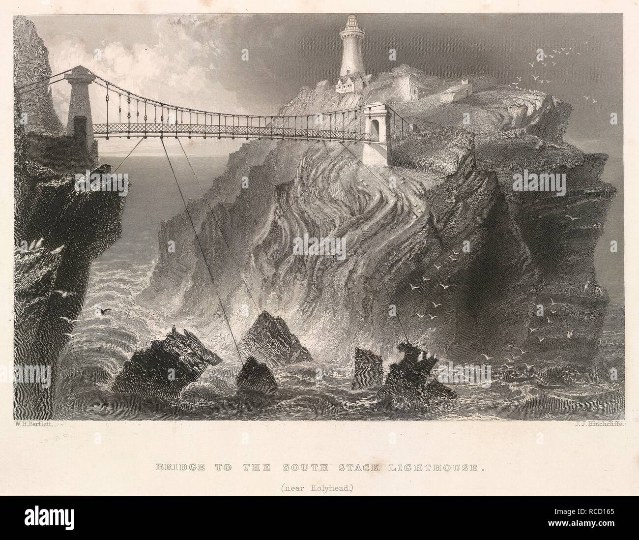 South stack lighthouse footbridge hi-res stock photography and images ...