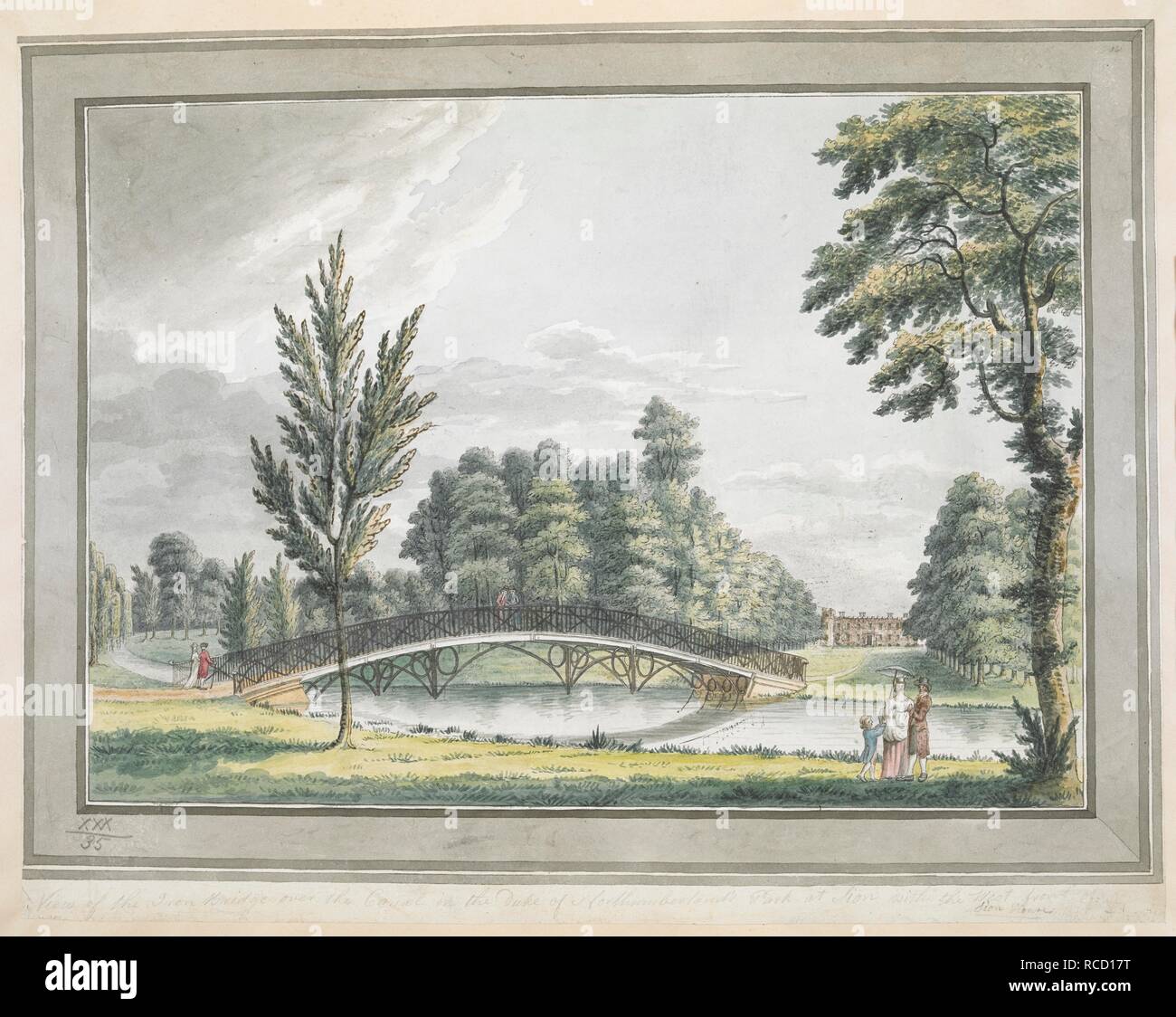 View of the Iron Bridge over the Canal in the Duke of Northumberland's ...