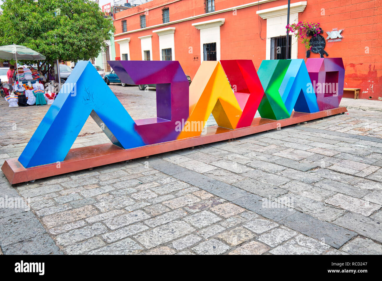 Oaxaca, Mexico-12 December, 2018: Scenic old city streets and colorful ...