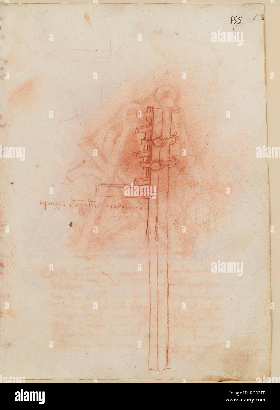 Folio f 155r. Codex Madrid II (Ms. 8936) "Treaty of fortification ...