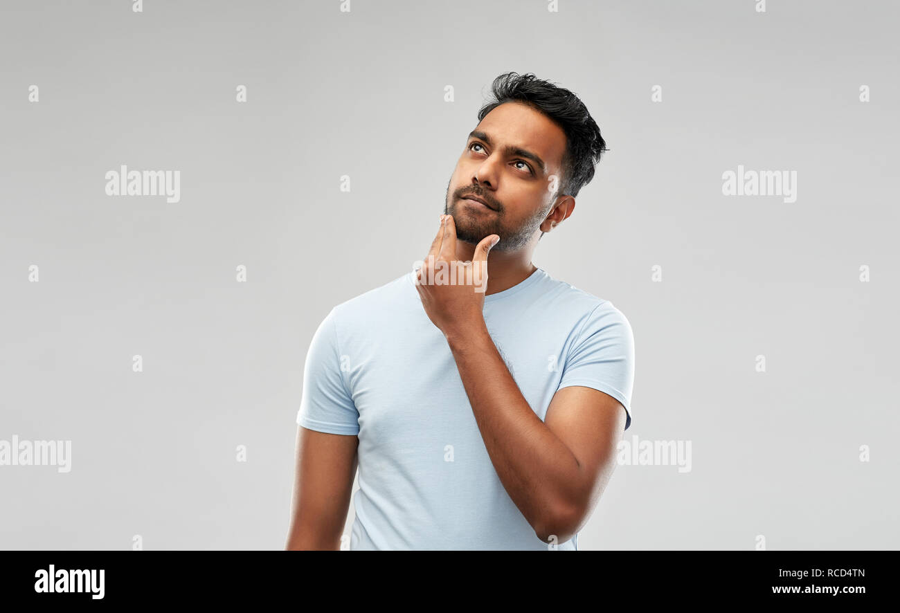 Indian man thinking hi-res stock photography and images - Alamy