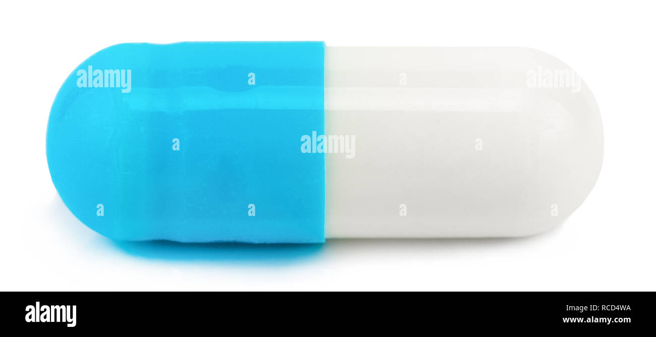 pills capsules isolated on white background. With clipping path Stock ...