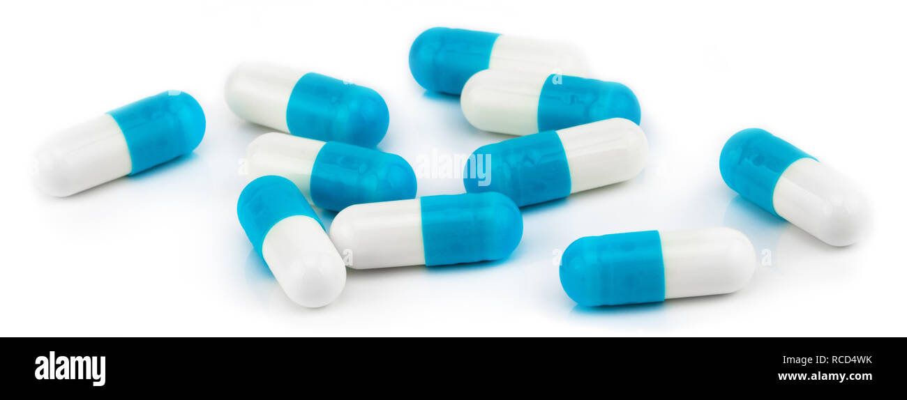 pills capsules isolated on white background. With clipping path Stock ...