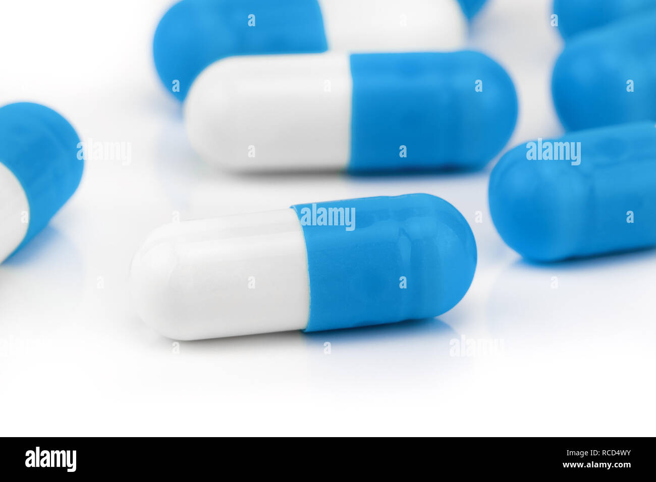 pills capsules isolated on white background. With clipping path Stock ...