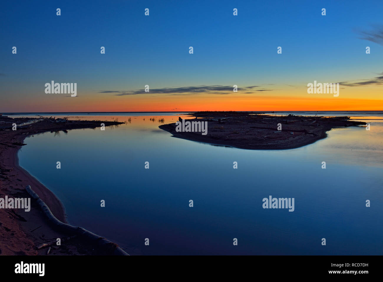 Dawn skies over great slave lake hi-res stock photography and images ...