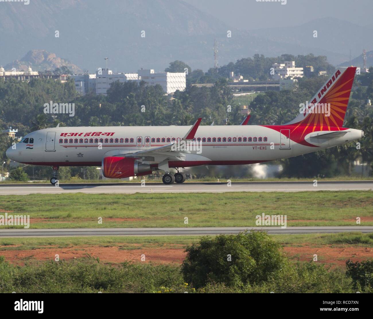 Air India VT-EXC at Bangalore Airport, Sept 2015-2 Stock Photo - Alamy