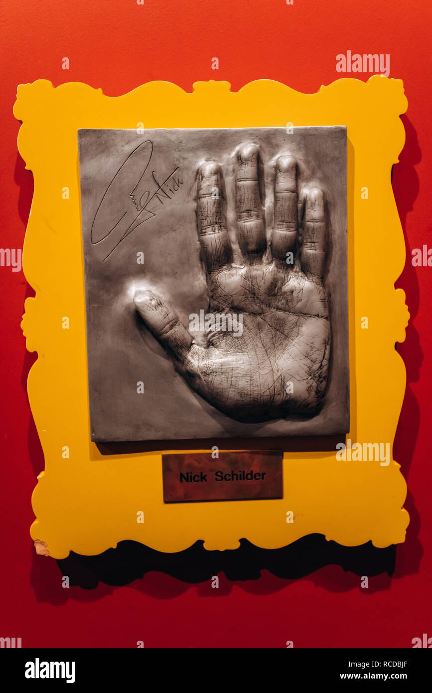 Amsterdam, Netherlands - September 5, 2017: Nick Schilder hand, Madame ...