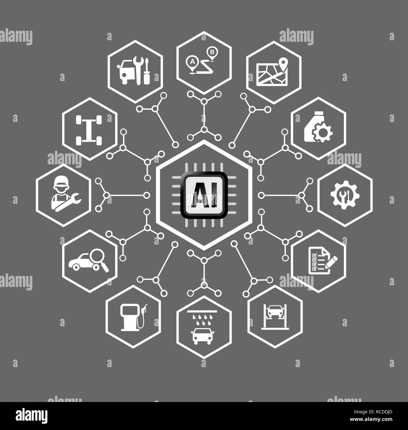 Icon ai navigation Stock Vector Images - Alamy