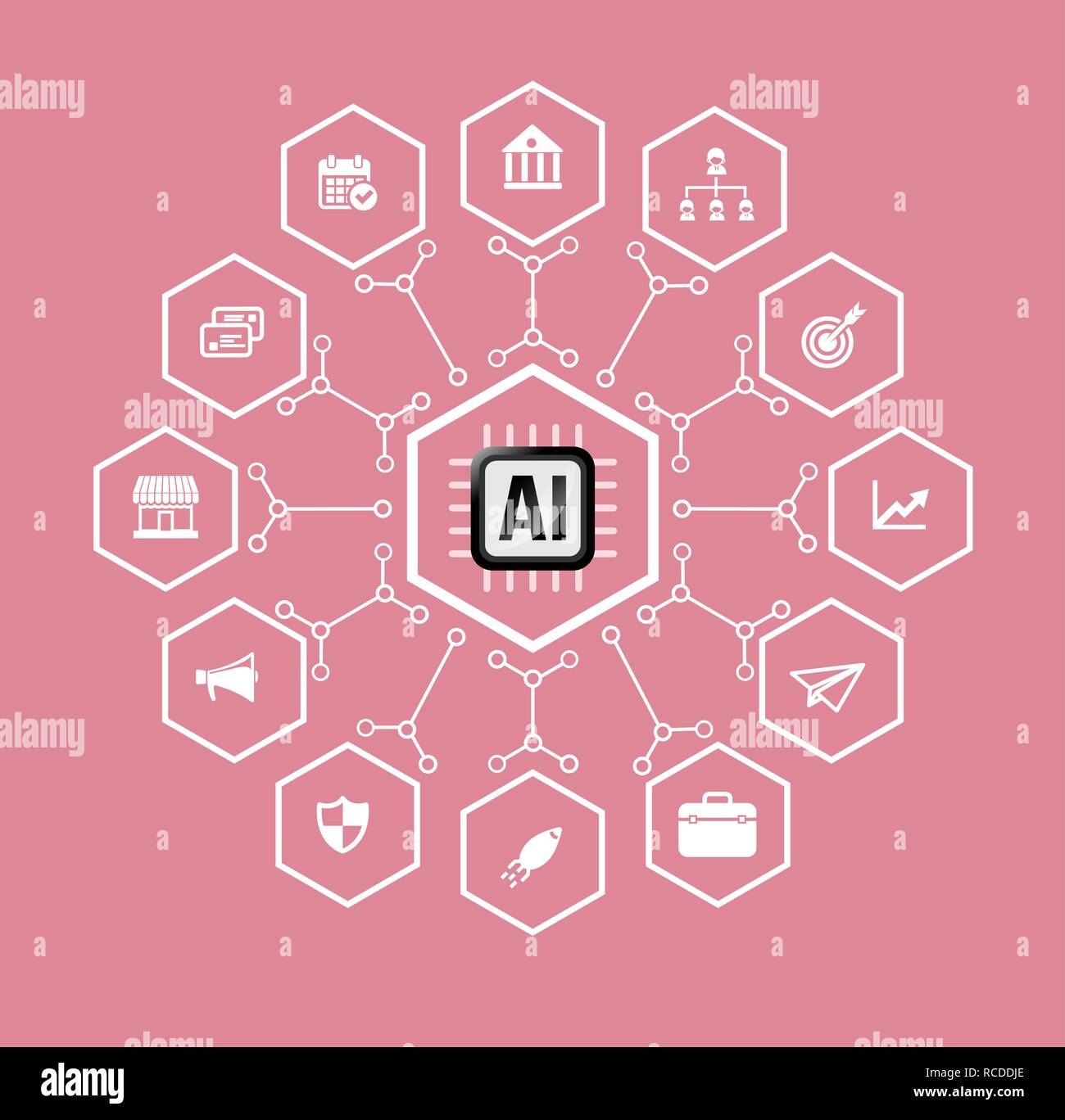 AI Artificial intelligence Technology for business and finacial icon ...