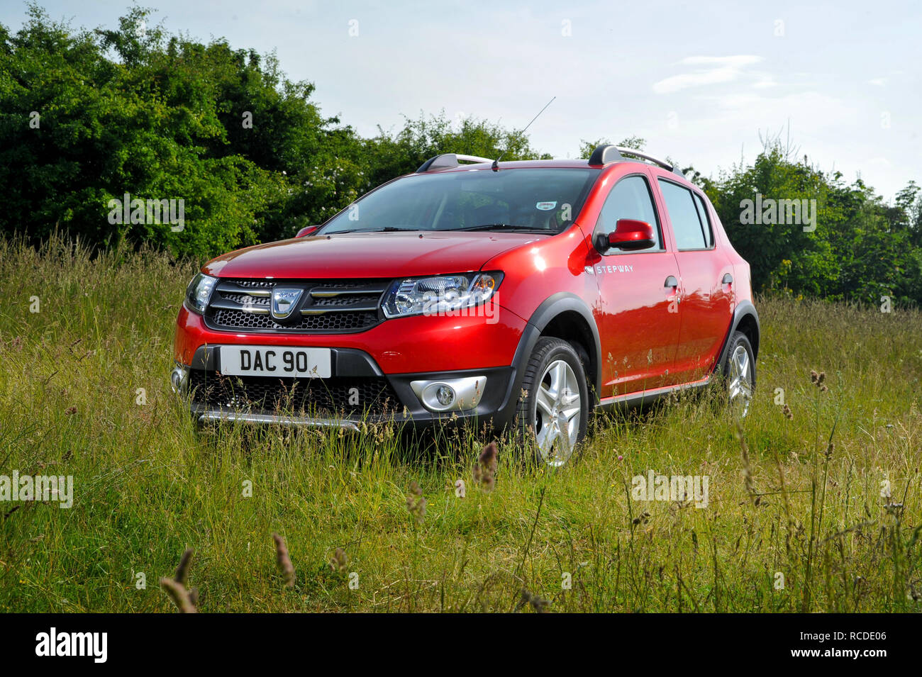 2013 Dacia Sandero Stepway compact soft roader SUV car Stock Photo - Alamy