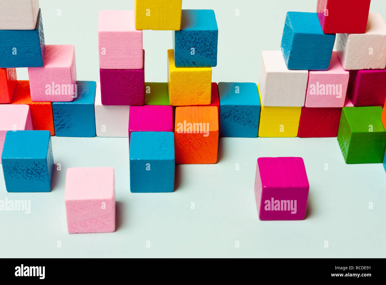 Color cubes in the system, the game, puzzles. Concept of logical ...