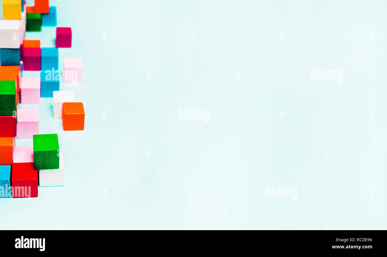 Color cubes in the system, the game, puzzles. Concept of logical ...