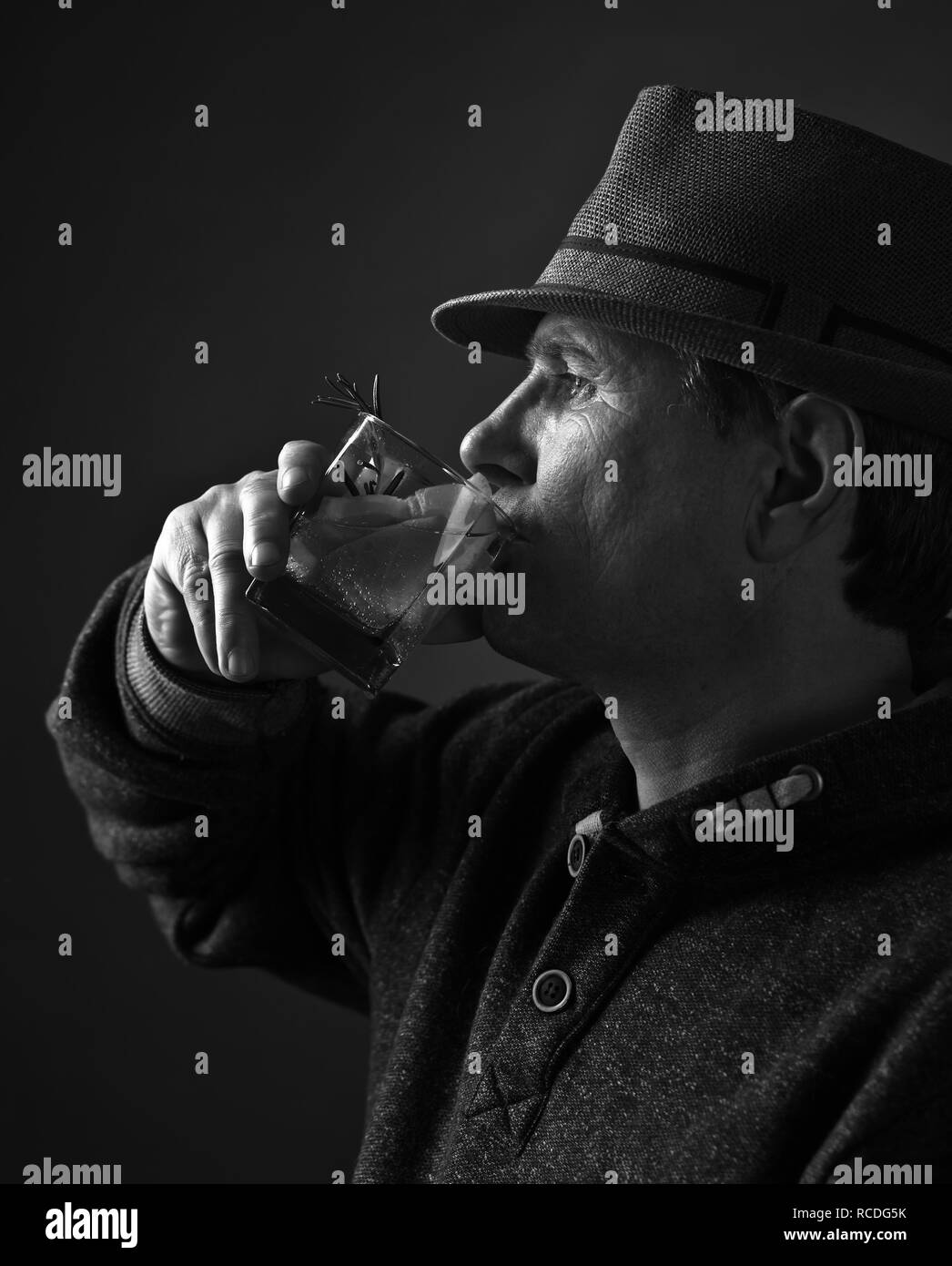 Portrait macho man drinking juice hi-res stock photography and images ...