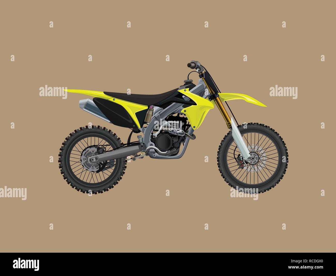 Sport moto offroad technical model. Vector icon Stock Vector Image ...