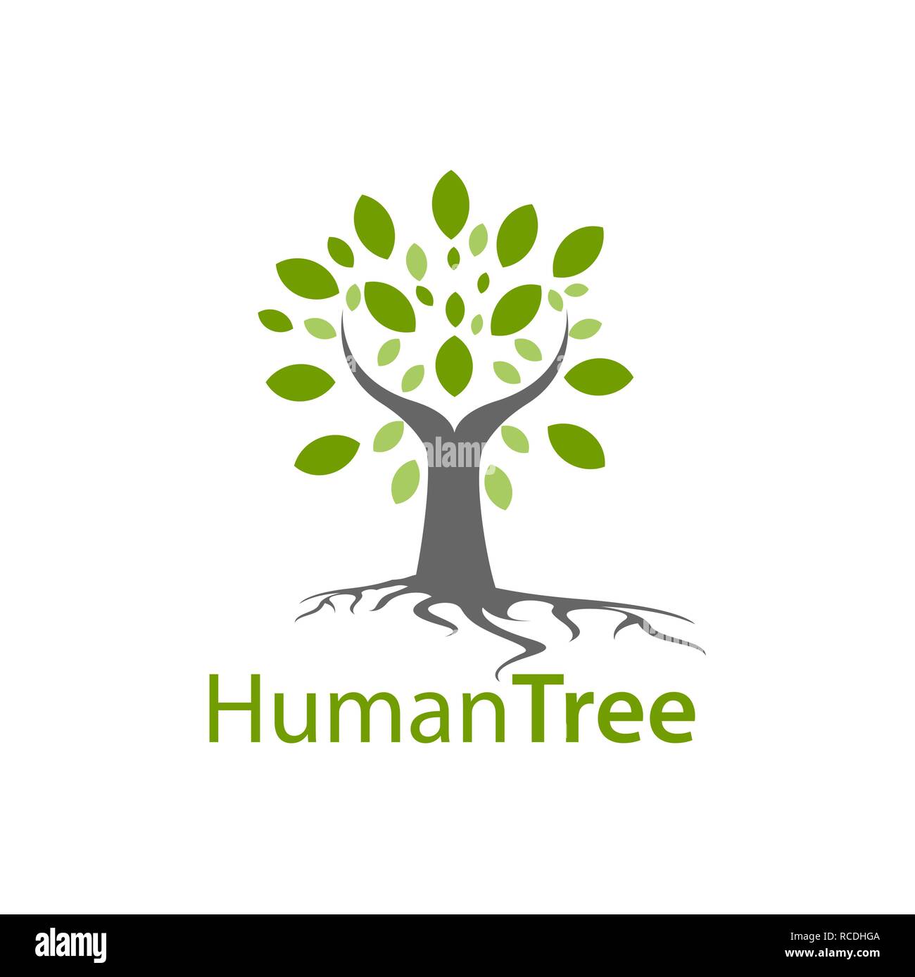 Human tree logo concept design. Symbol graphic template element vector ...