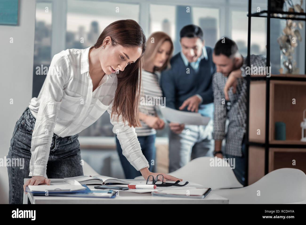 Determined man and woman at work hi-res stock photography and images ...