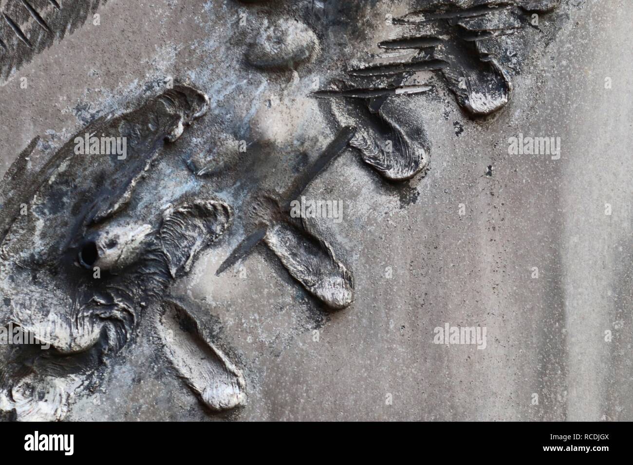 Close up of metal and rusted metal structures and surfaces in high ...