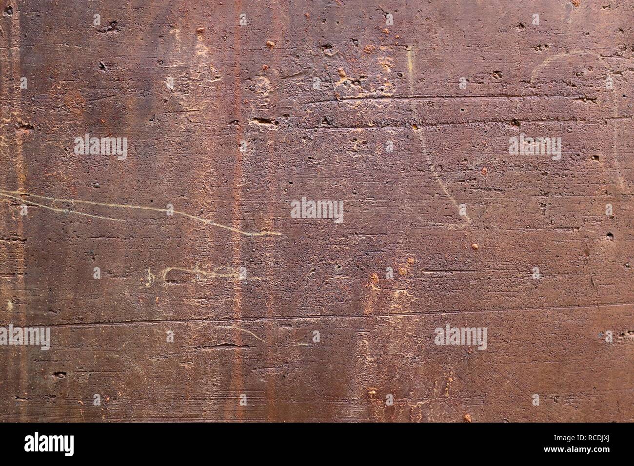 Close up of metal and rusted metal structures and surfaces in high ...