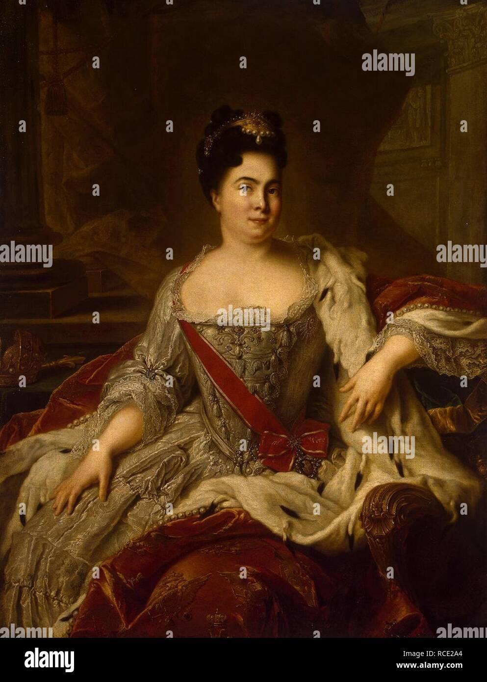 Portrait of Empress Catherine I. (1684-1727). Museum: State Hermitage ...