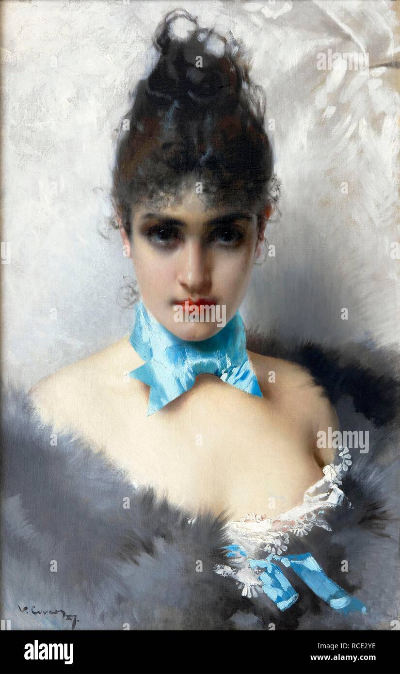 Portrait of an elegant Lady. Museum: PRIVATE COLLECTION. Author: CORCOS ...