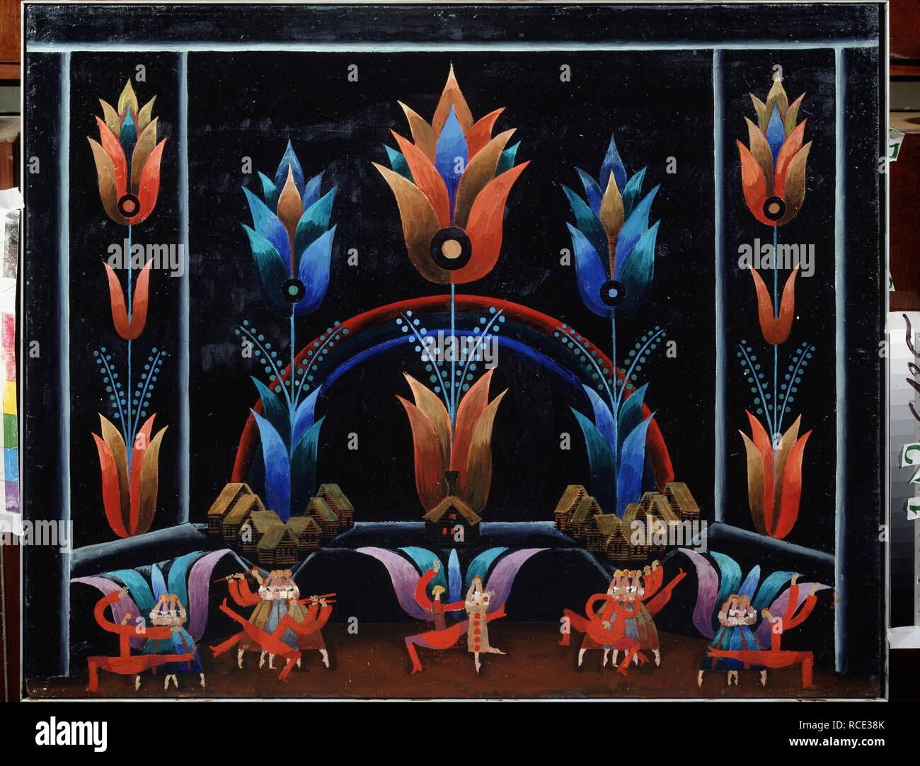 Set design for the ballet Lefthander by B. Alexandrov. Museum: State ...