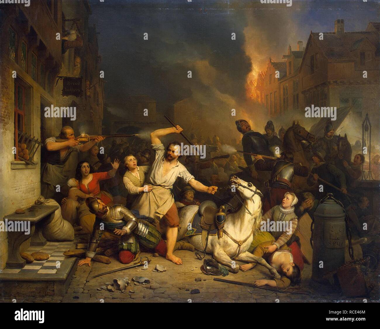 French Fury in Antwerp. Museum: State Hermitage, St. Petersburg. Author ...