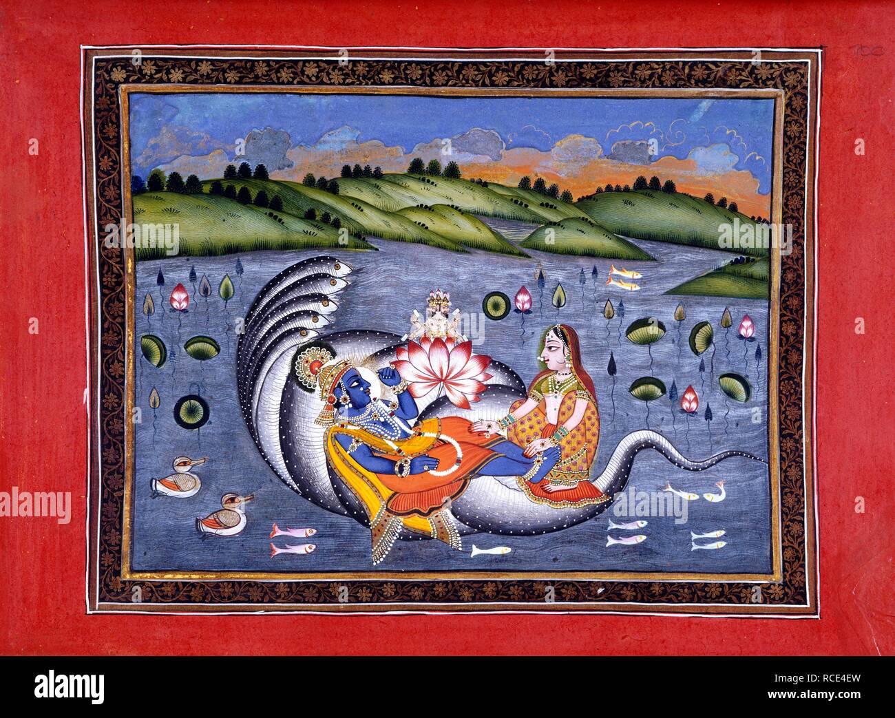 Lakshmi lotus hi-res stock photography and images - Alamy