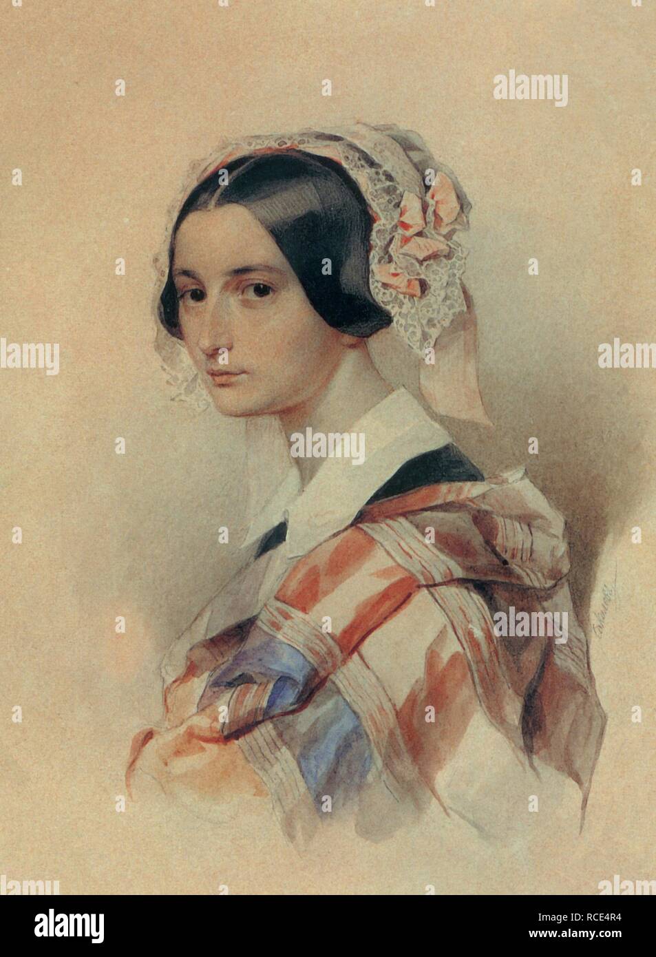 Portrait of Alexandra Smirnova-Rosset (1809-1882). Museum: State Museum ...