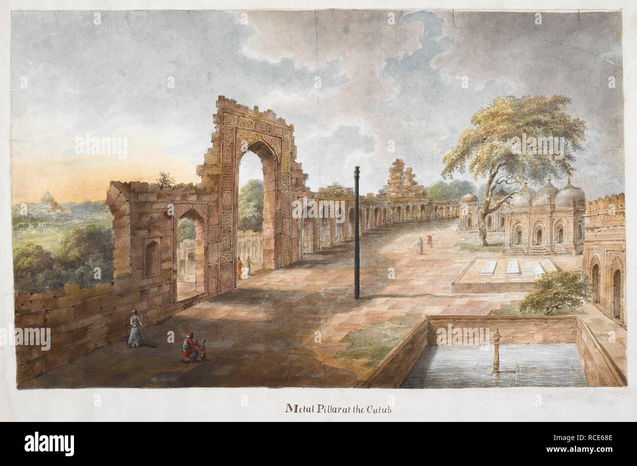 The Iron Pillar and the great screen of the Quwwat al-Islam Mosque ...